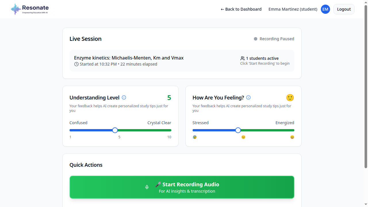 Resonate | Know what didn’t click before class leaves you behind